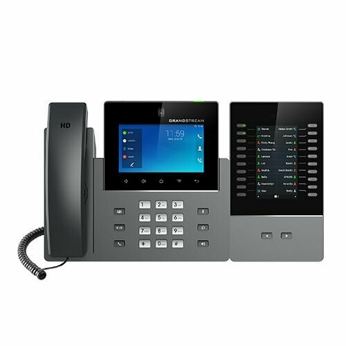 IP-телефон Grandstream GXV3450 Android, 16 SIP аккаунтов, 5 дюймов цветной дисплей тачскрин 1280x720, EHS, Wi-Fi, Bluethooth, USB HDMI