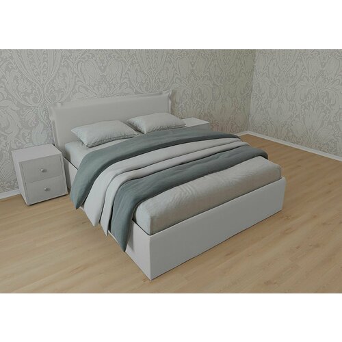 Односпальная кровать Дели 90x200 основание металлическое с ламелями велюр серый