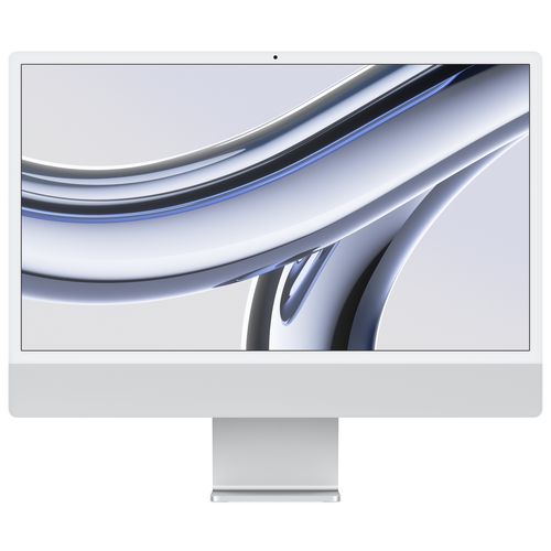 23.5" Моноблок Apple iMac 24" 2023 г. 4480x2520, Apple M3 NaN ГГц, RAM 8 ГБ, SSD 256 ГБ, Apple M3 8-core, MacOS, серебристый