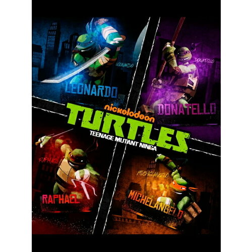 Плакат, постер на бумаге Teenage Mutant Ninja Turtles/Черепашки Ниндзя/комиксы/мультфильмы. Размер 30 х 42 см