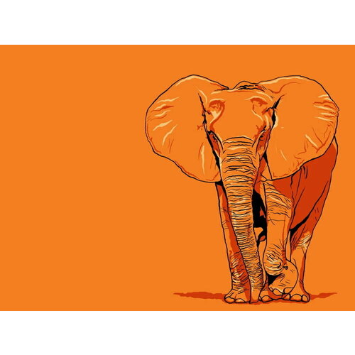 Плакат, постер на холсте Elephant/Слон/искусство/арт/абстракция/творчество. Размер 21 х 30 см