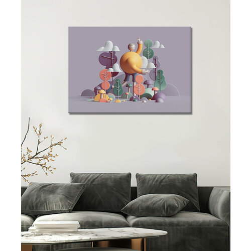 Картина/Картина на холсте для интерьера/Картина на стену/Картина для кухни/ - 3D иллюстрация (53) 40х60