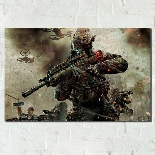 Картина интерьерная на рельефной доске ОСП Игры Call of Duty WWII - 15056