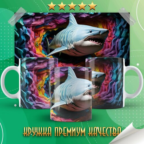 Кружка "Забавные животные акулы" PrintMania 330мл