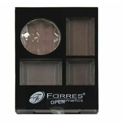 Farres cosmetic Тени 4-х цветные 1011А №1 кофе, матовые