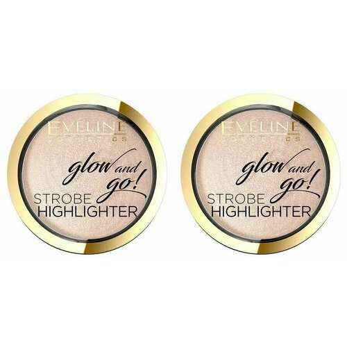 EVELINE Хайлайтер запеченный GLOW AND GO! тон №01 СHAMPAGNE, 8,5г, 2шт.