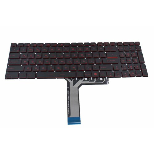 Клавиатура для MSI MS-16JF ноутбука с красной подсветкой