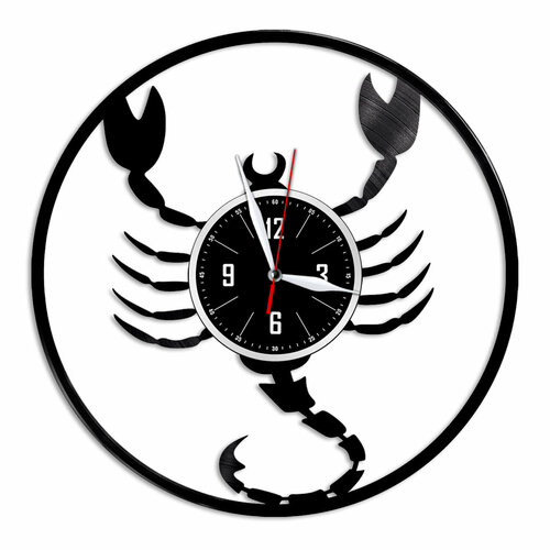 Знак зодиака "Скорпион" - настенные часы из виниловой пластинки