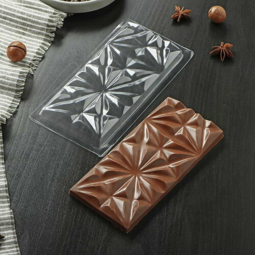Форма для шоколада и конфет "Цветы", 18x8 см, цвет прозрачный, 20 шт.