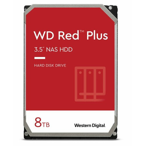 8TB WD Red Plus (WD80EFZZ) {Serial ATA III, 5640- rpm, 128Mb, 3.5", NAS Edition, замена WD80EFBX}