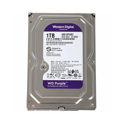 1TB WD Purple (WD11PURZ) {Serial ATA III, 5400- rpm, 64Mb, 3.5"}