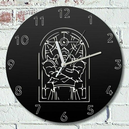 Настенные деревянные бесшумные часы Аниме Fullmetal Alchemist - 2284