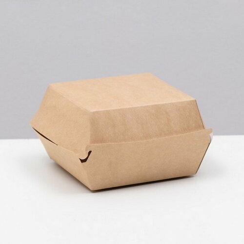 Коробка под бургер, крафт, 11 x 11 x 8 см, 20 шт.