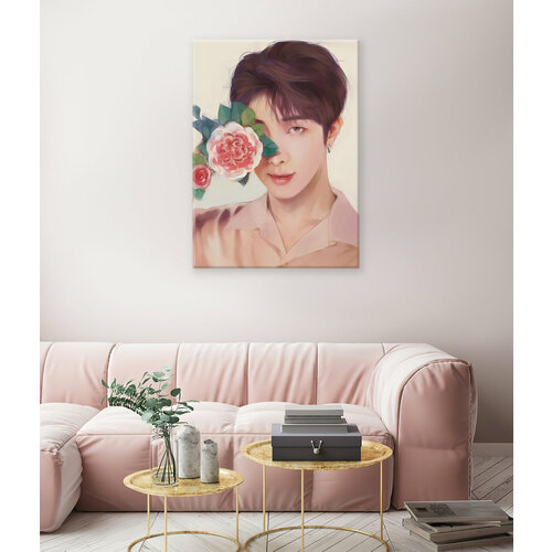 Картина/Картина на холсте/Картина на холсте для интерьера/Картина на стену/Картина в подарок для дома/- Ким Намджун BTS 50х70