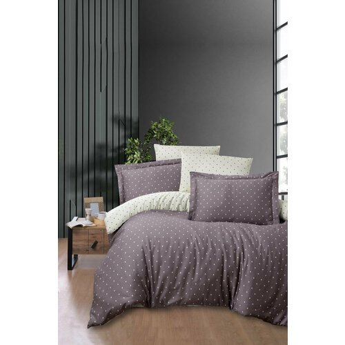 Сатиновое постельное белье Delux 11620 Point лиловый Doco (лиловый), 1,5 спальный (наволочки 50х70 и 70х70)