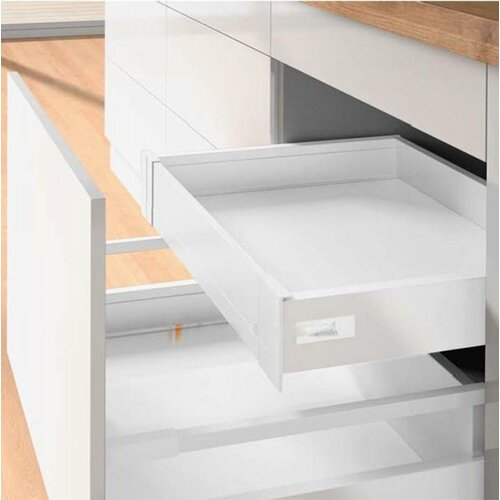 Алюминиевая передняя панель внутреннего ящика HETTICH 100 InnoTech Atira, в базу 450 мм, цвет белый