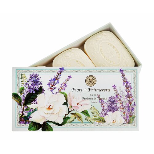 Набор натурального мыла с ароматом весенних цветов Gourmandise Savon Parfume Fiori di Primavera Set