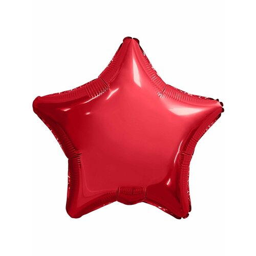 Мосшар Воздушный шар фольгированный звезда для праздника 45см, красный