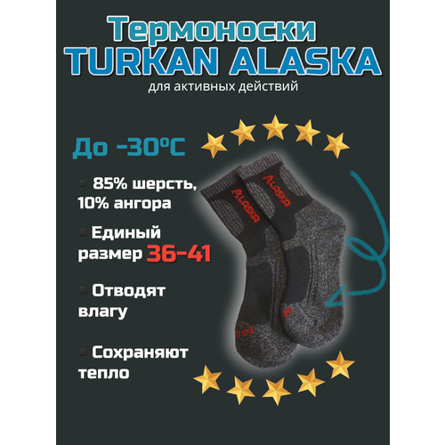Термоноски Alaska, 6 пар, размер 36-41, мультиколор