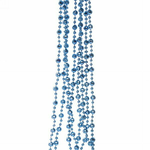 Бусы на елку 2,5м «Шарик Дискобол» d-5мм, Сапфир