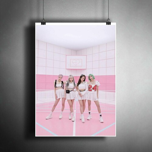 Постер плакат для интерьера "Музыка: группа Blackpink (Блэкпинк): Джису, Дженни, Розэ, Лиса" / A3 (297 x 420 мм)