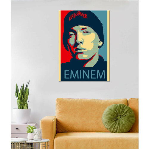 Картина/Картина на холсте/Картина на холсте для интерьера/Картина на стену/Картина в подарок для дома/Эминем Арт (2) - Eminem Art (2)50х70