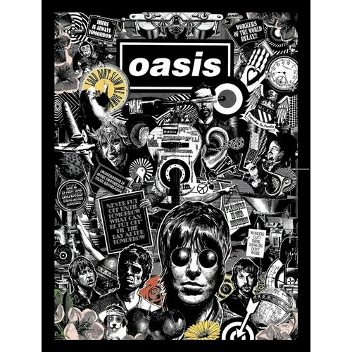 Плакат, постер на холсте Oasis/Оазис. Размер 60 х 84 см