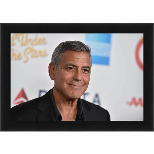 Плакат, постер на холсте Джордж Клуни. George Clooney. Размер 30 х 42 см