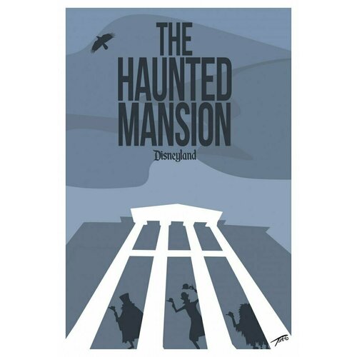 Плакат, постер на бумаге Disneyland: The Haunted Mansion/Диснейленд: Особняк с привидениями. Размер 60 х 84 см