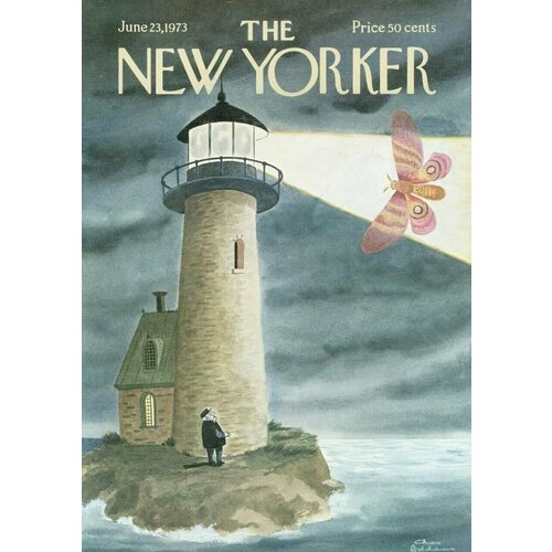 Плакат, постер на холсте The New Yorker (June 23, 1973). Размер 21 на 30 см