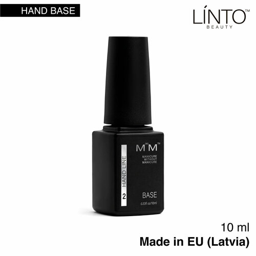 HAND BASE - база LiNTO создана специально для тонкого покрытия в маникюре, жидкая, прозрачная, пластичная.