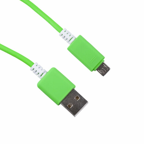 USB кабель LP Micro USB в катушке 1,5 метра зеленый