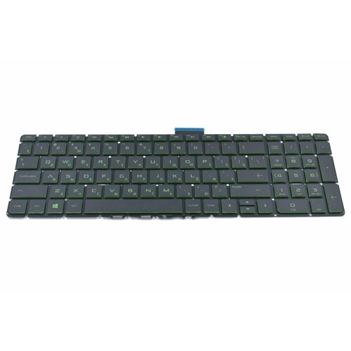 Клавиатура для HP Pavilion 15-bc448ur ноутбука с зеленой подсветкой