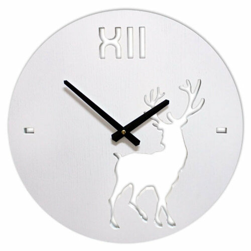 Настенные часы CL-40-1,3-White-Deer (Белый олень)