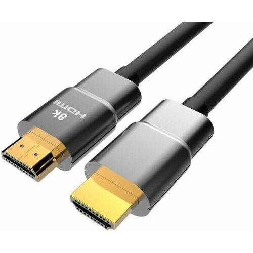 Кабель HDMI 1.5м VCOM Telecom ACG863-1.5M круглый черный серый