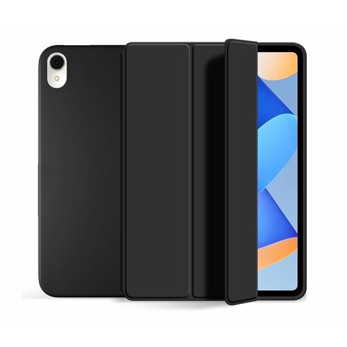 Ультра тонкий чехол обложка для Huawei MatePad 11 (DBR2-W09) 2023 с дизайном Smart Case черный кожаный с функцией смарт включения выключения.