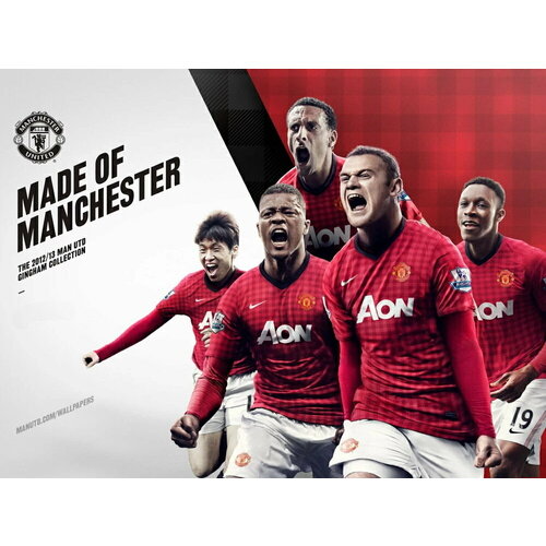 Плакат, постер на холсте Manchester United/Манчестер Юнайтед/спорт. Размер 60 х 84 см