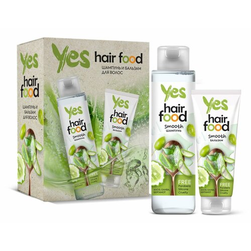 Набор YES Hair Food шампунь для волос, 250 мл + бальзам для волос, 180 мл