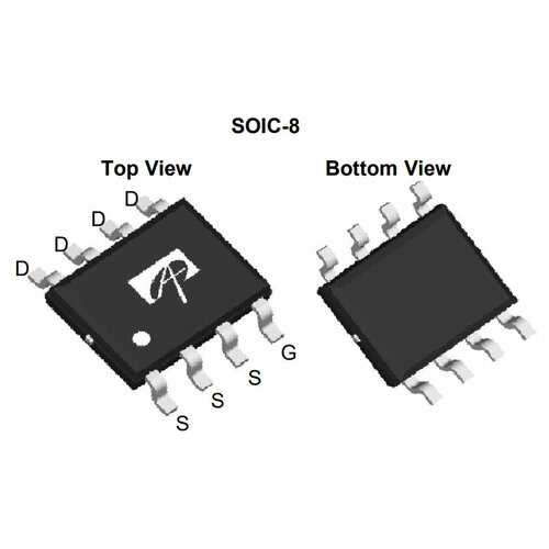 Микросхема AO4406A N-Channel MOSFET 30V 13A SO-8