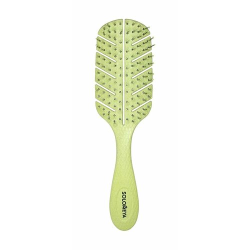 Массажная мини био-расческа для волос Solomeya Scalp Massage Bio Hair Brush Mini Green