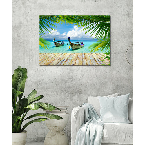 Картина/Картина на холсте для интерьера/Картина на стену/Картина для кухни/ -Тайланд лодки 6 20х30