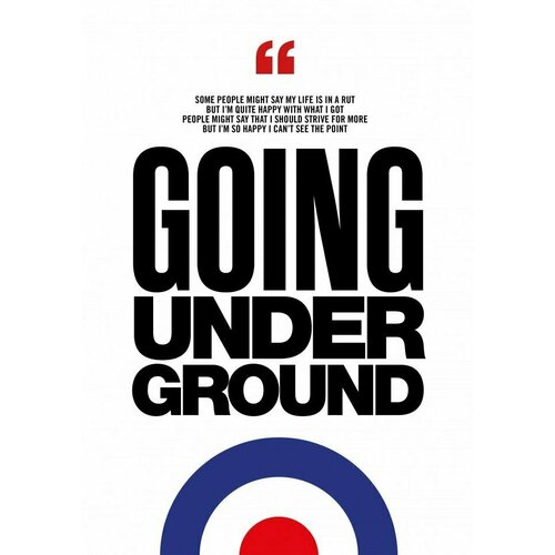 Плакат, постер на холсте Going underground, The Jam/Гоинг андерграунд, Джем. Размер 21 х 30 см