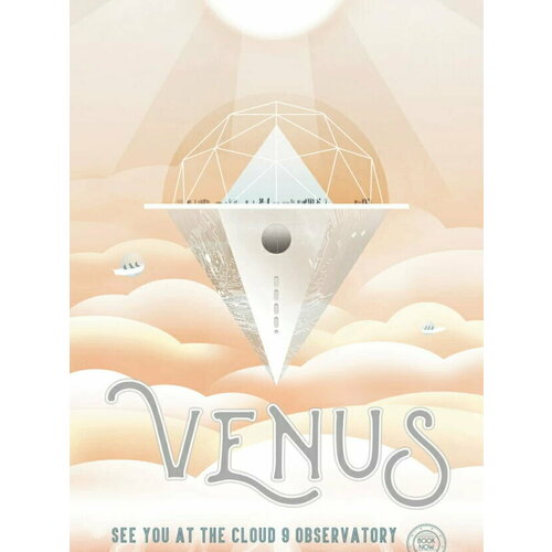 Плакат, постер на бумаге Space: Venus/Космос/искусство/арт/абстракция/творчество. Размер 60 х 84 см