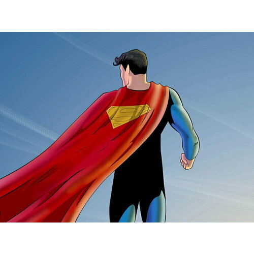 Плакат, постер на бумаге Superman/Супермен/комиксы/мультфильмы. Размер 42 х 60 см