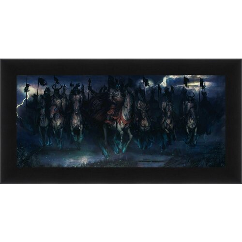 Плакат, постер на холсте The Witcher (Ведьмак), Дикая охота в походе. Размер 30 х 42 см