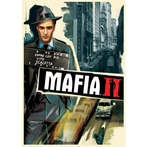 Плакат, постер на бумаге Mafia II (2010г). Размер 60 х 84 см