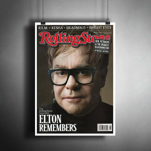 Постер плакат для интерьера "Британский певец Элтон Джон (Elton John)" / A3 (297 x 420 мм)