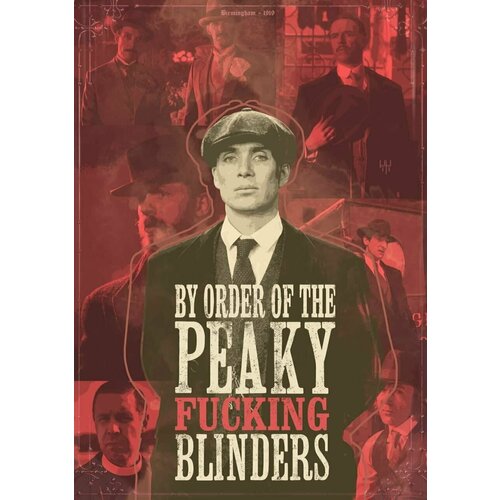 Плакат, постер на холсте Острые козырьки (Peaky Blinders, с 2013г ). Размер 60 на 84 см