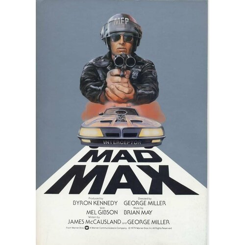 Плакат, постер на бумаге Безумный Макс (Mad Max, 1979г). Размер 30 х 42 см