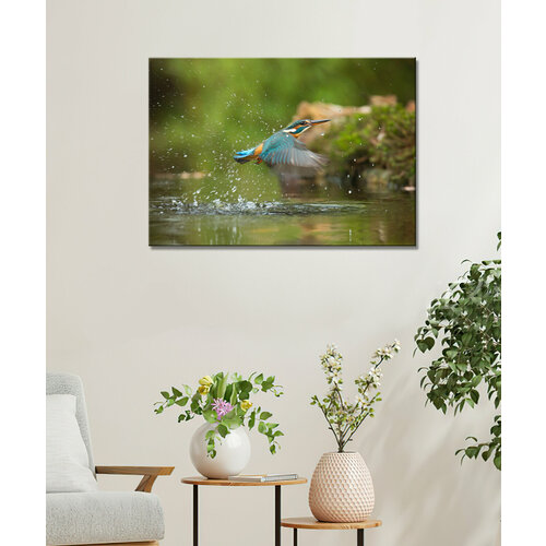 Картина -Зимородок, зимородок обыкновенный (8) 30х40